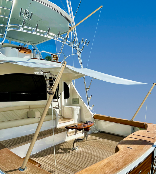 Powder Coated Aluminum Sunfly Boat Shade Poles - 6 ft Pair